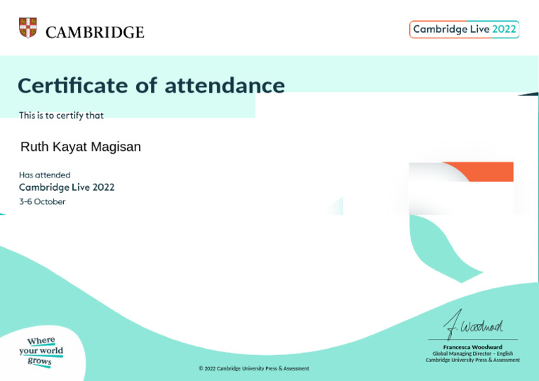 Cambridge Live Certificate 2022 1 | PDF