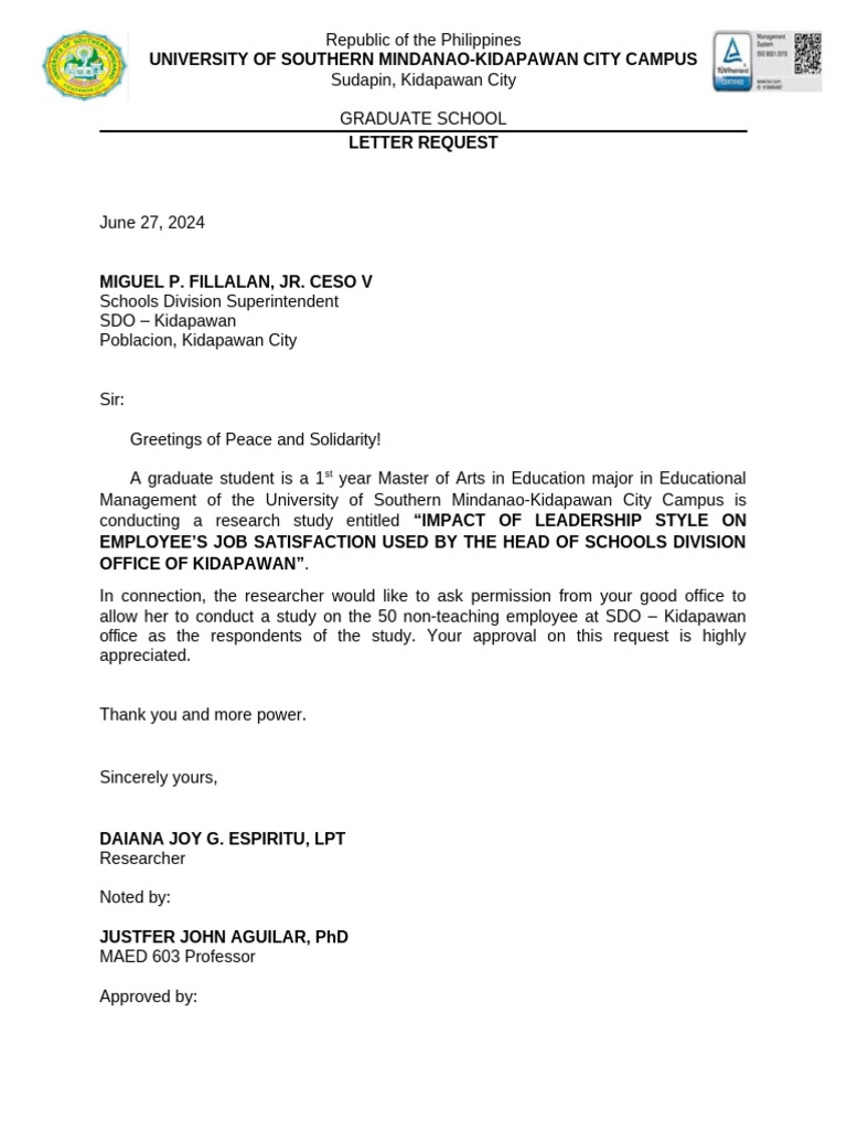 Letter Request Research | PDF