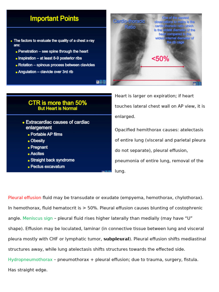 Radiology Notes | PDF | Lung | Clinical Medicine