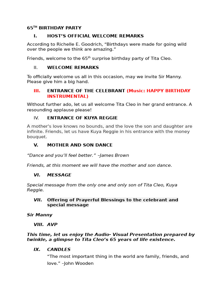 Baptism & Surprise Bday Party | PDF