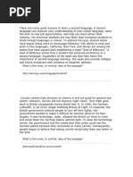 Uncle Marcos: Key Comprehension Questions | PDF | Linguistics | Grammar