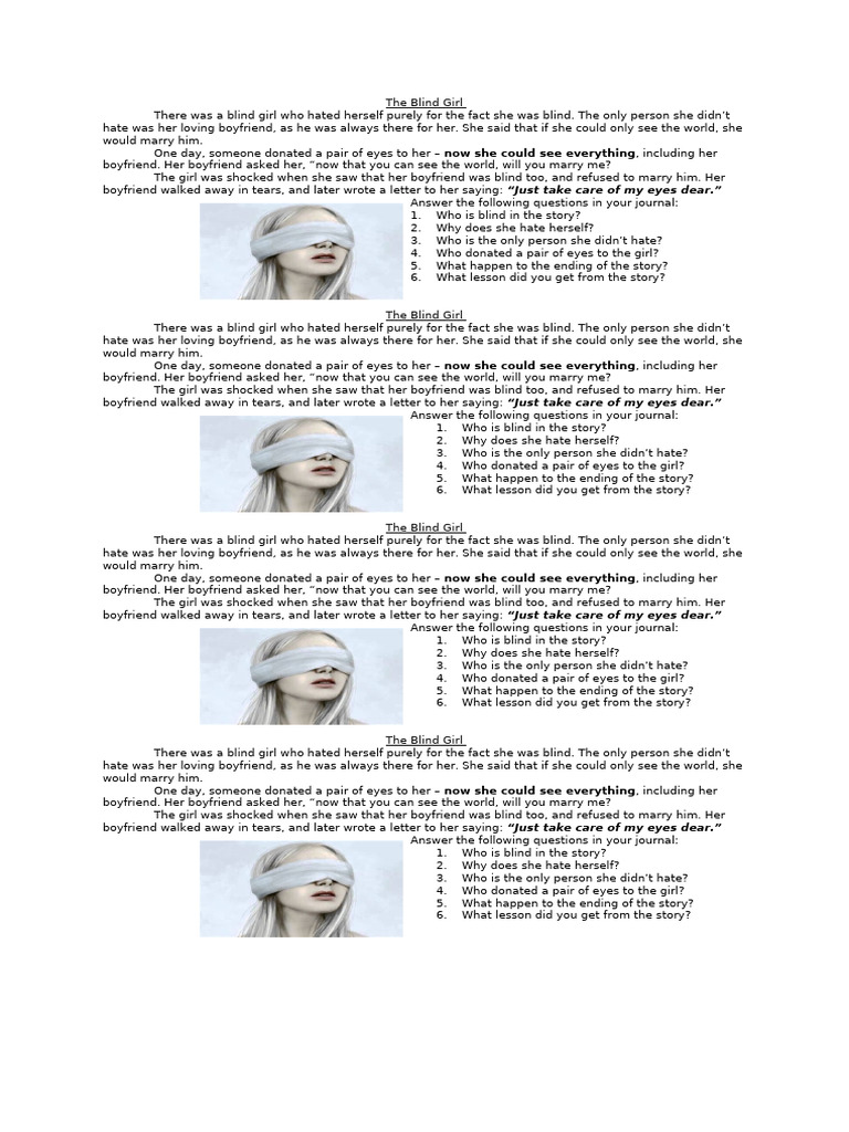 The Blind Girl's Heartbreaking Choice | PDF | General Fiction