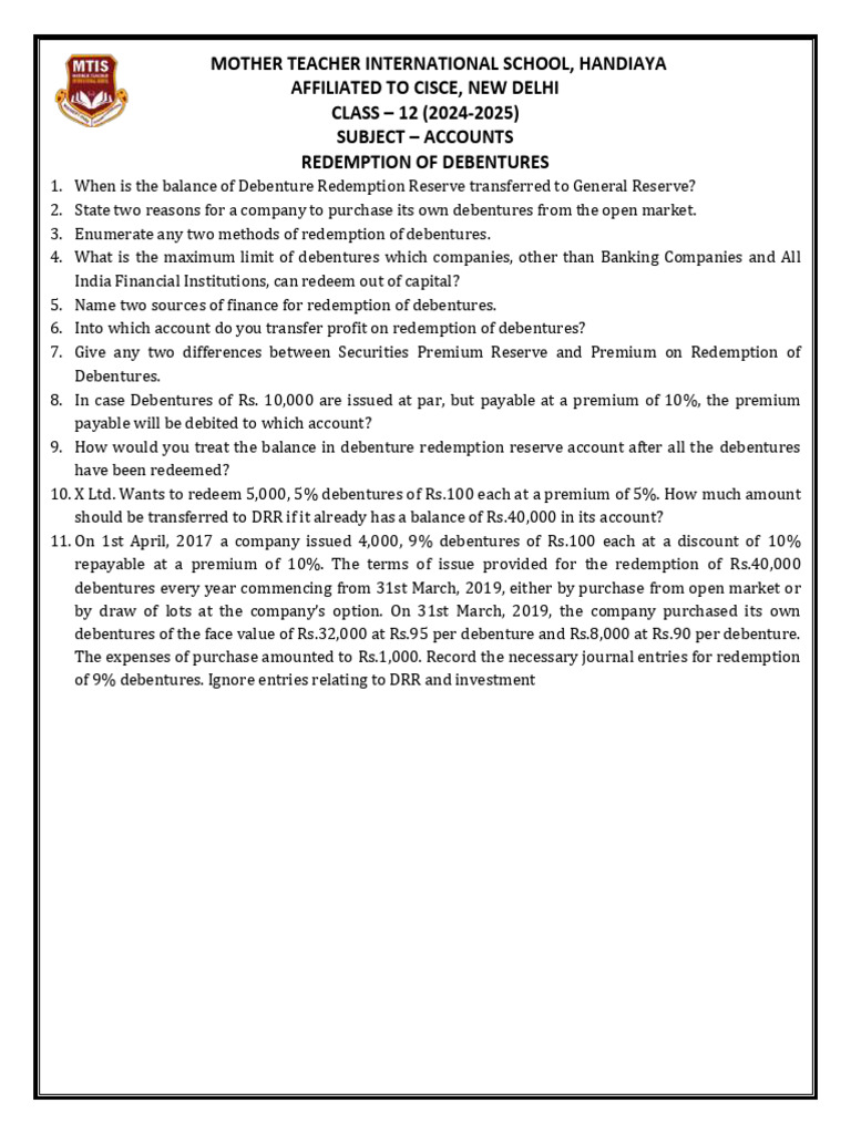 Grade 12th Accounts Worksheet 2 | PDF | Finance & Money Management