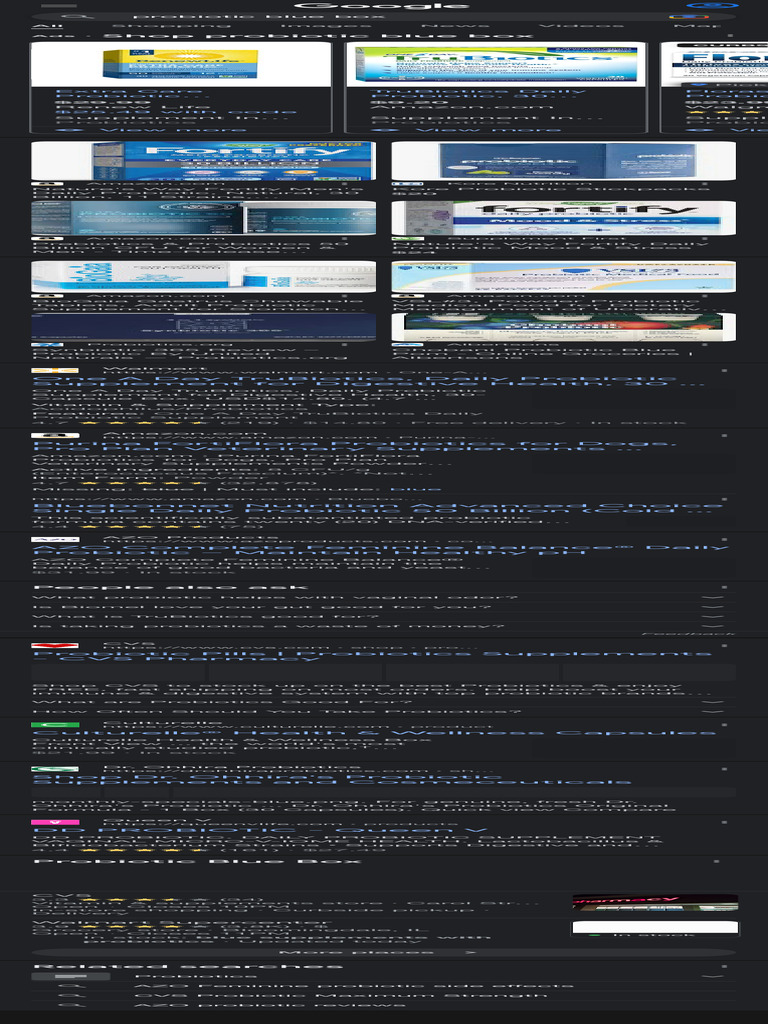 Probiotic Blue Box - Google Search | PDF | Probiotic | Dietary Supplements