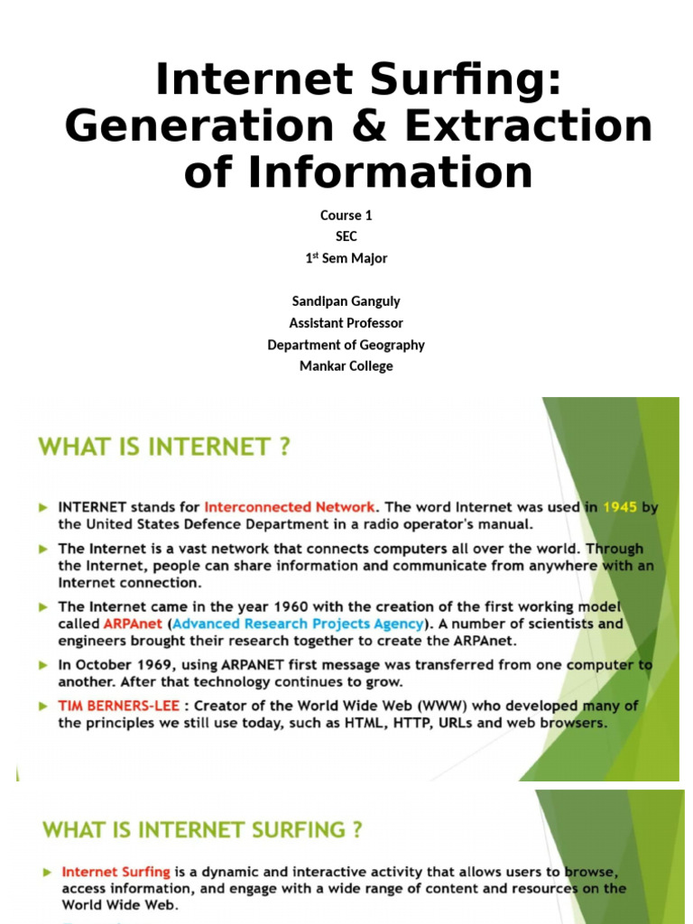 Internet Surfing Generation and Extraction of Information | PDF | Computers