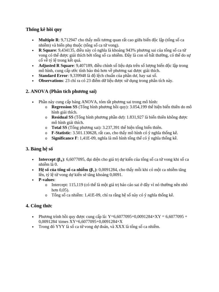 Thống kê hồi quy | PDF