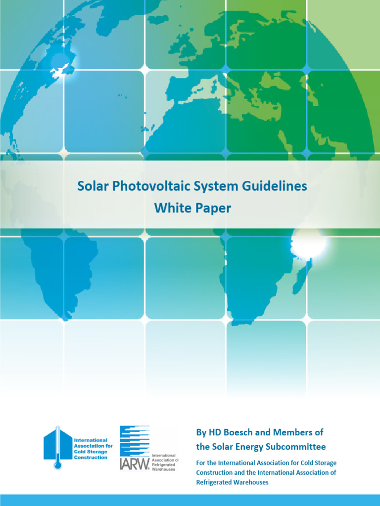 Solar Photovoltaic System Guidelines White Paper: by HD Boesch and ...