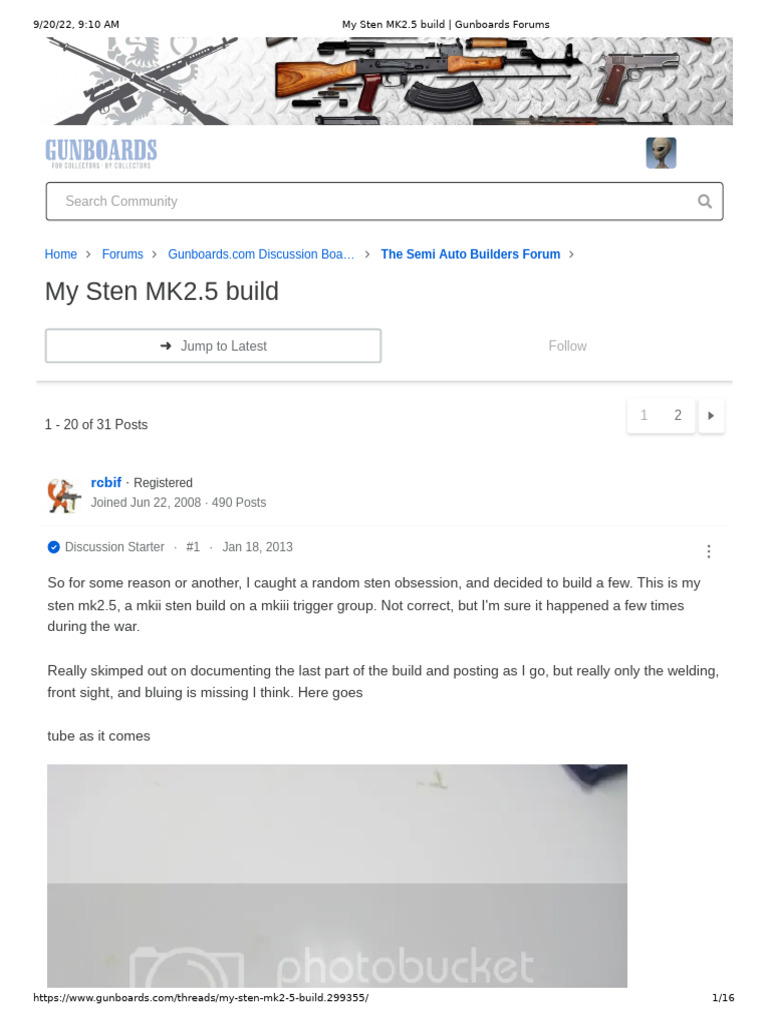 My Sten MK2.5 build | PDF | Firearms | Projectile Weapons