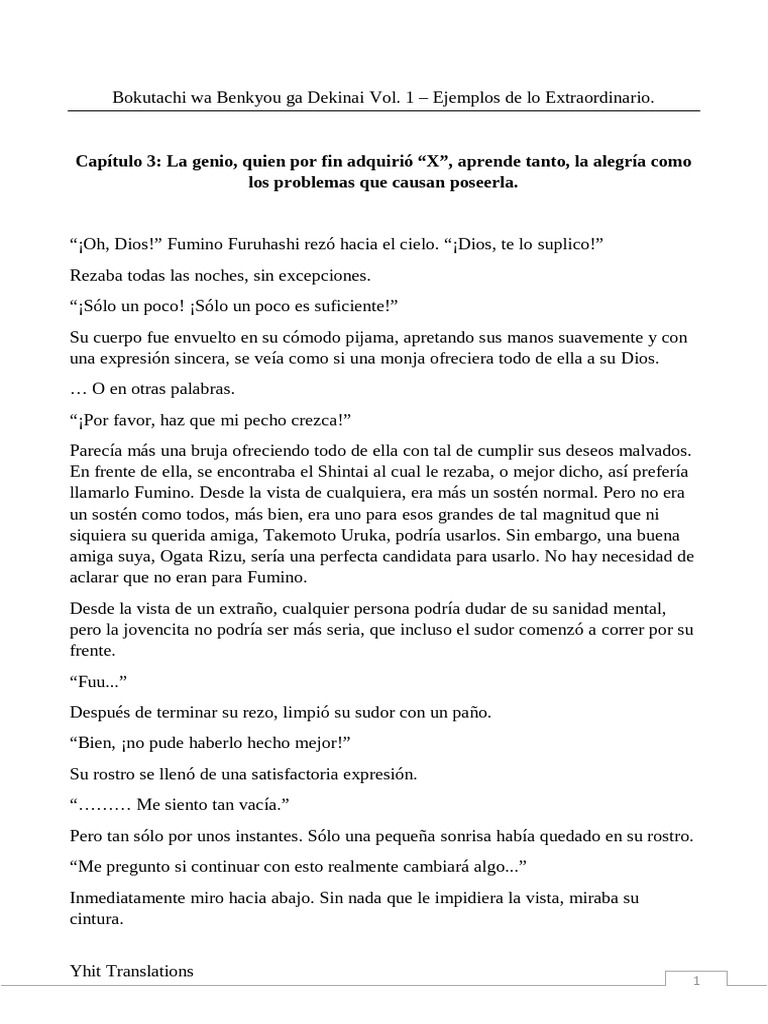 Bokutachi Wa Benkyou Ga Dekinai - Cap - Tulo 3 (Yhit Translations) | PDF | Verdad | Sicología