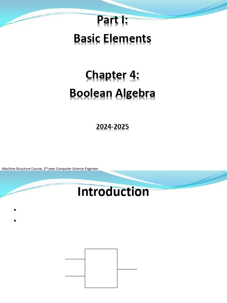 Chapter 4 Machine Structure 2024 | PDF | Boolean Algebra | Teaching Mathematics