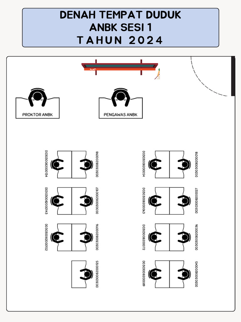 Denah Tempat Duduk Anbk Tahun 2024 | PDF