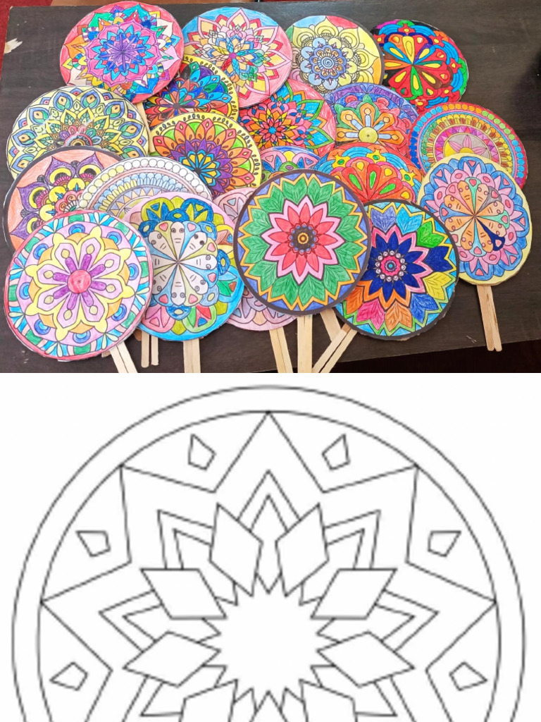 Prakarya Membuat Kipas Dari Kardus Bekas Motif Batik Bulat | PDF