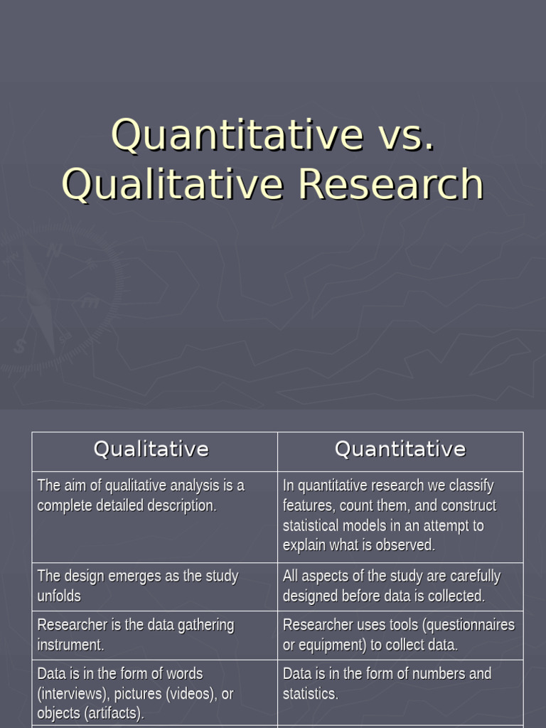 Qualitative vs. Quantitative Research Guide | PDF | Career & Growth | Art