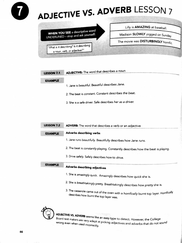 Lesson 7 Adjectives and Adverbs | PDF