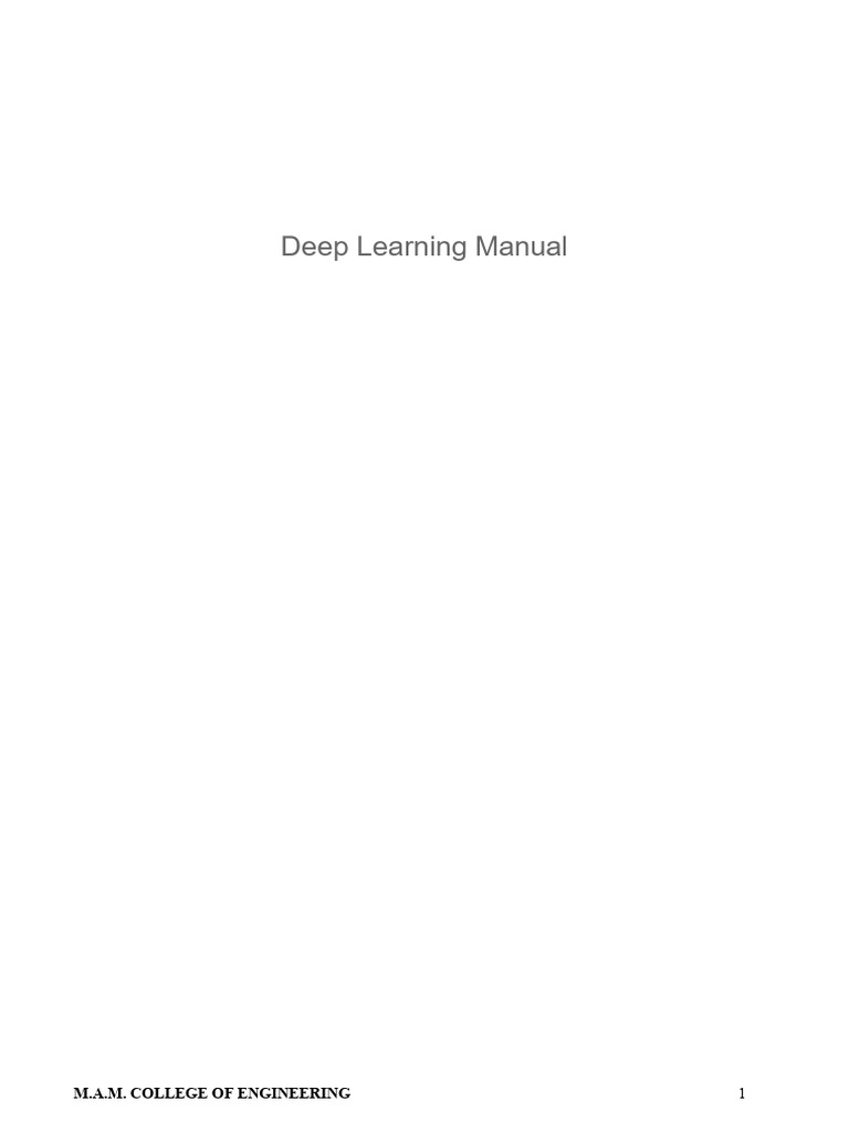 IF4071 Deep Learning Lab Manual | PDF | Statistical Classification ...