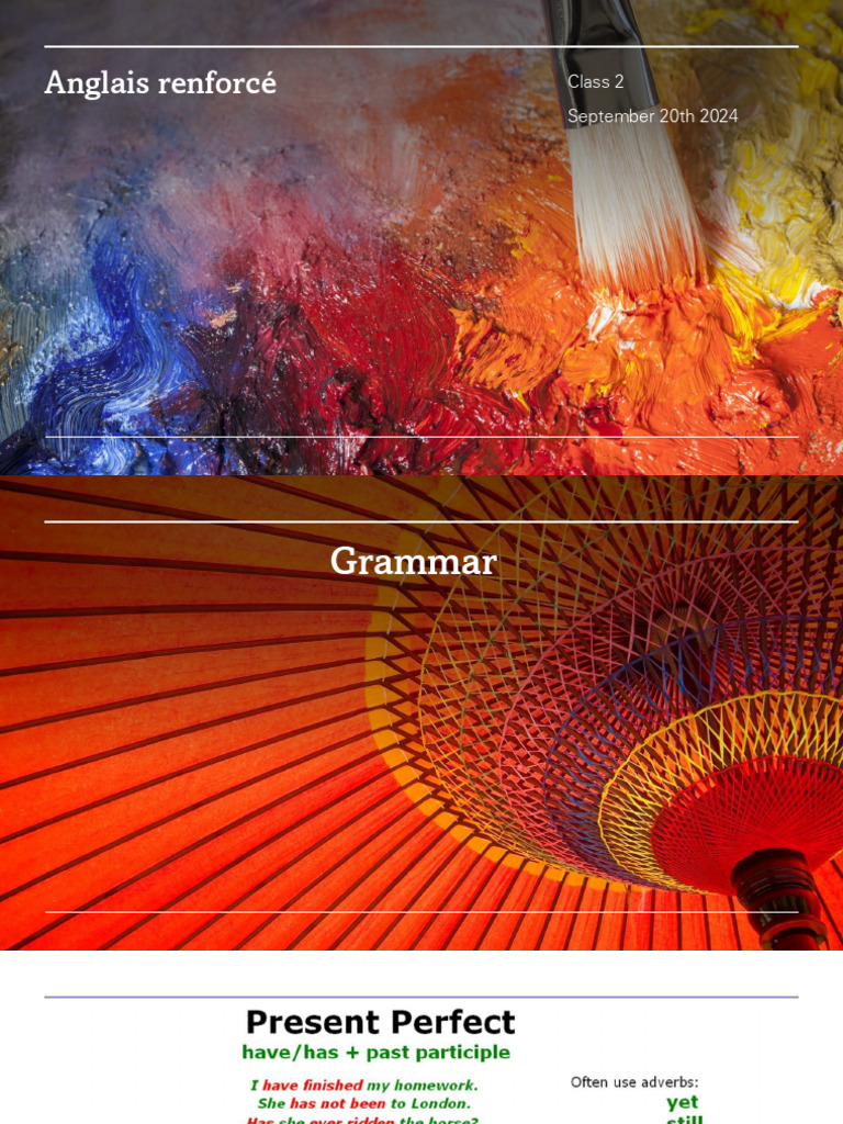 English Grammar for French Speakers | PDF | Linguistics