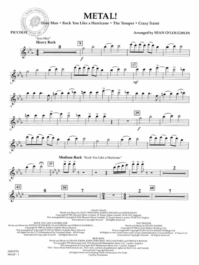 METAL! - Piccolo | PDF