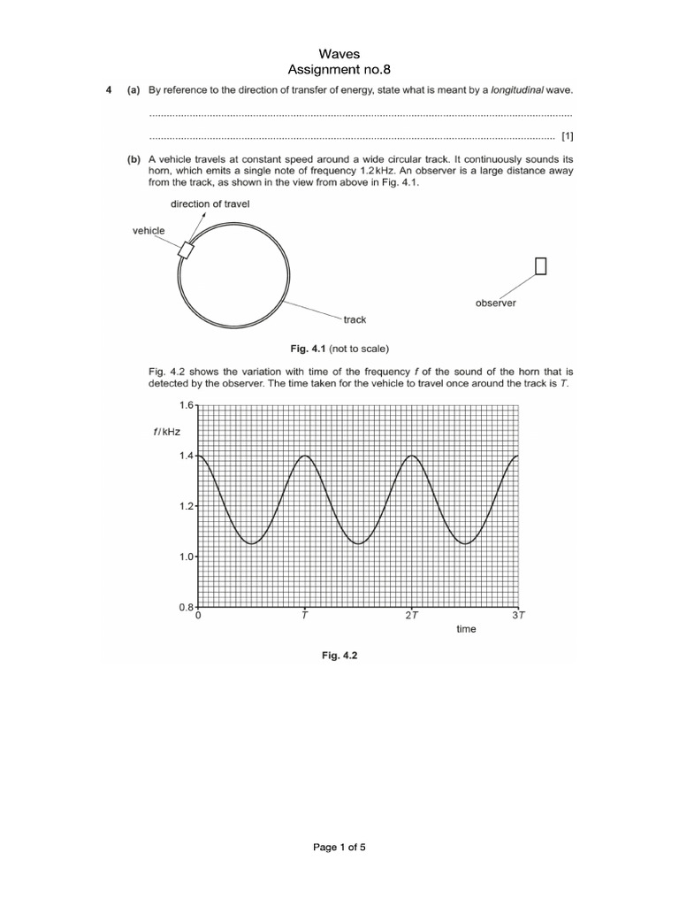 Assignment No.8 Waves | PDF