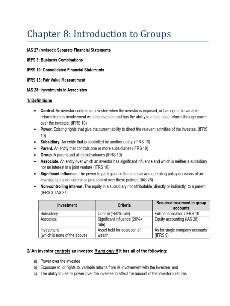 Chapter 8 - Introduction To Groups | PDF | International Financial ...