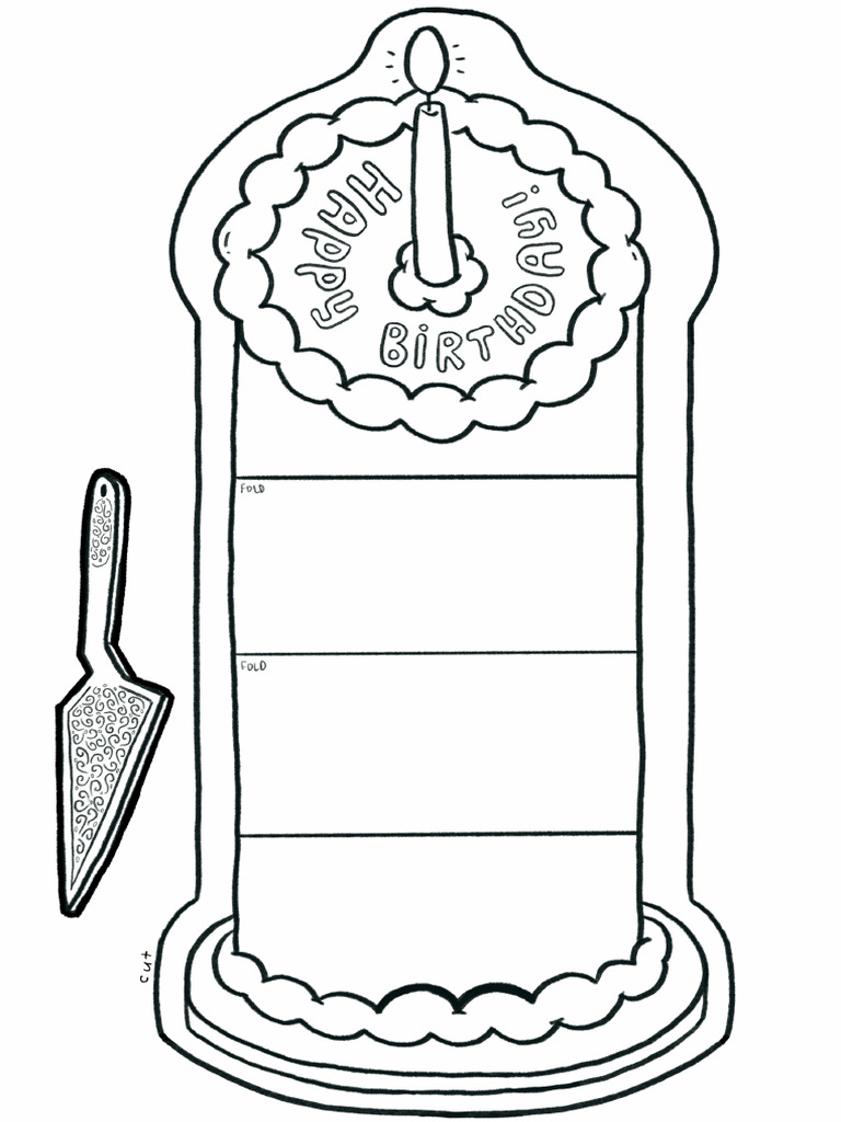 A Sweet Cake Shaped Printable Greeting Card | PDF
