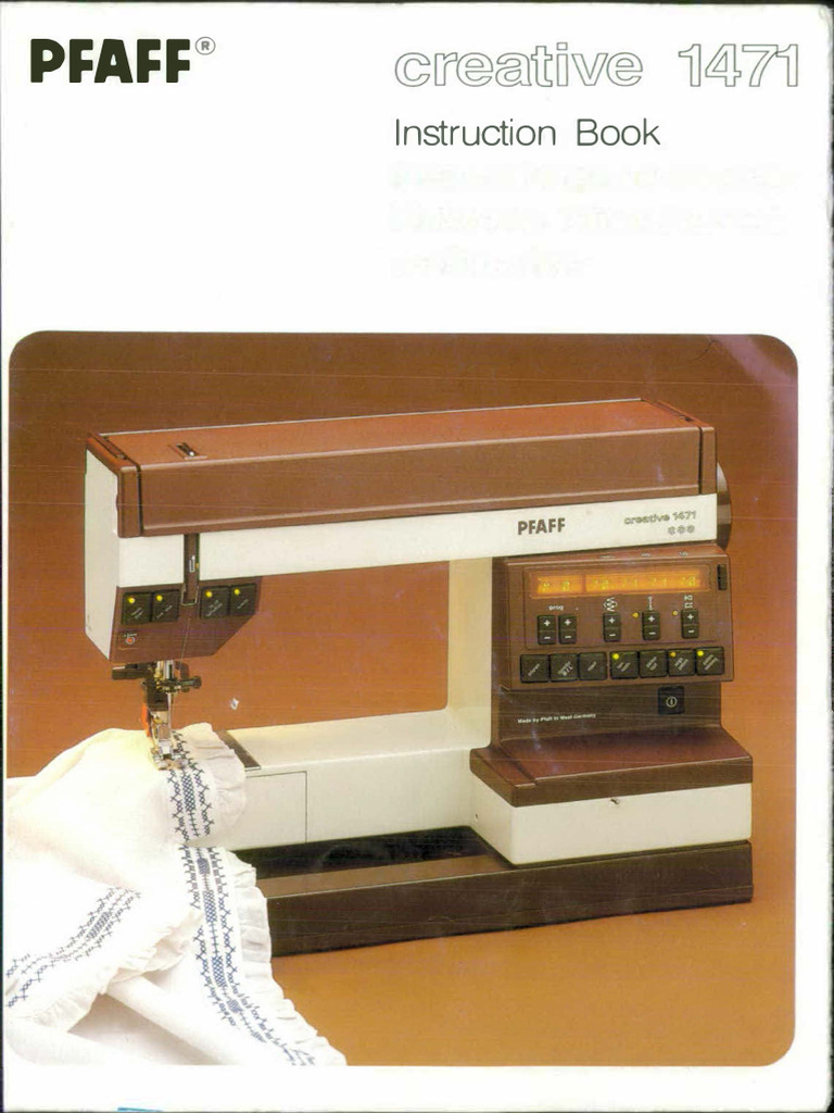 Pfaff Creative 1471 Eng | PDF | Sewing | Sewing Needle
