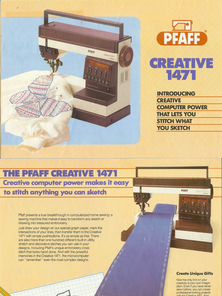 Pfaff 1471 Brochure-1 | PDF