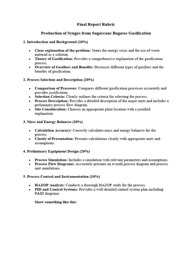 Final Report Rubric | PDF | Technology & Engineering