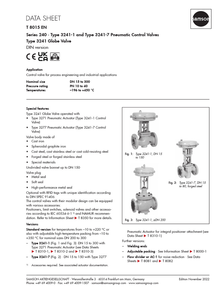 SAMSON | PDF | Valve | Actuator
