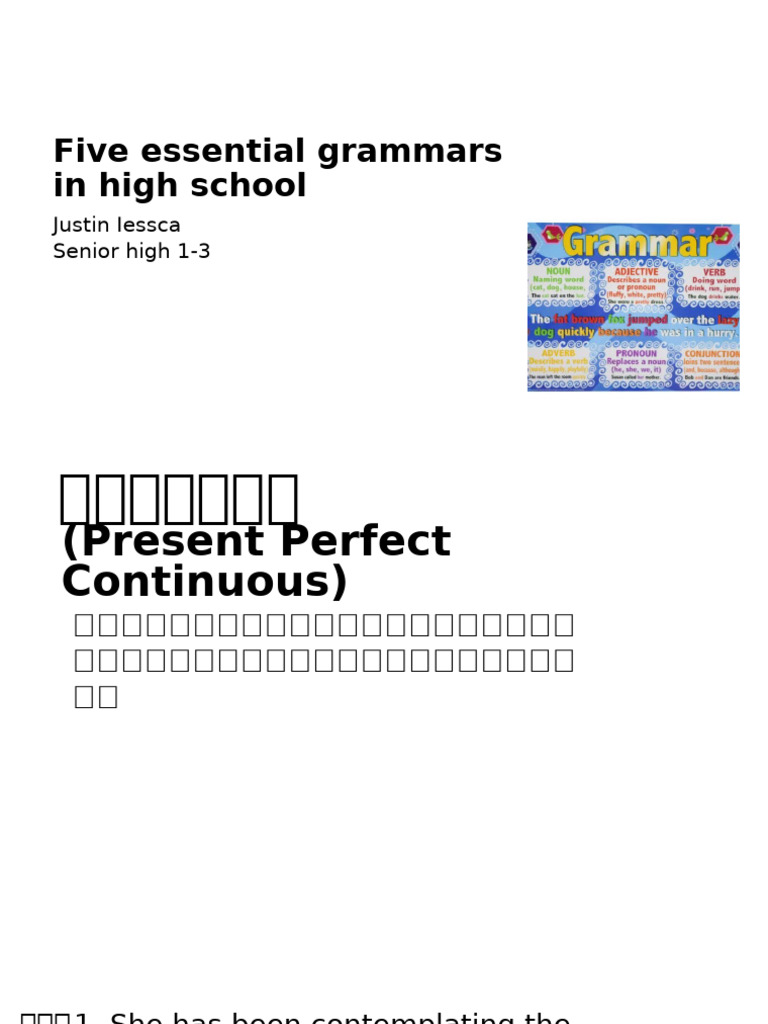 Five Essential Grammars in High School | PDF | Linguistics | Grammar