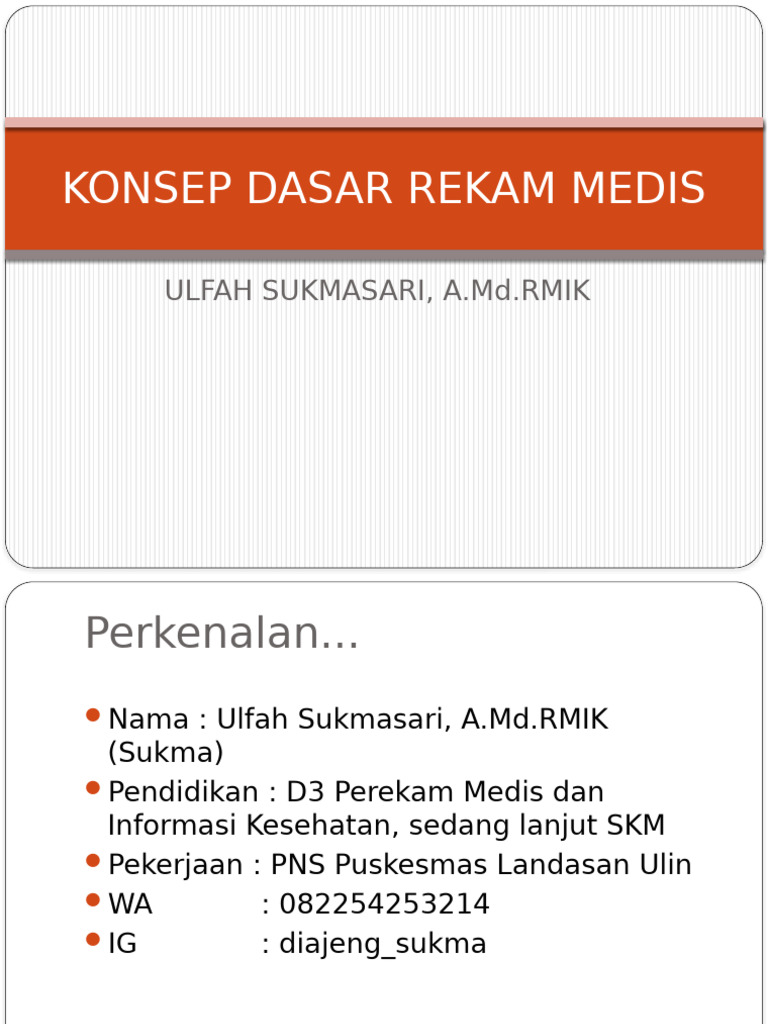 Konsep Dasar Rekam Medis | PDF