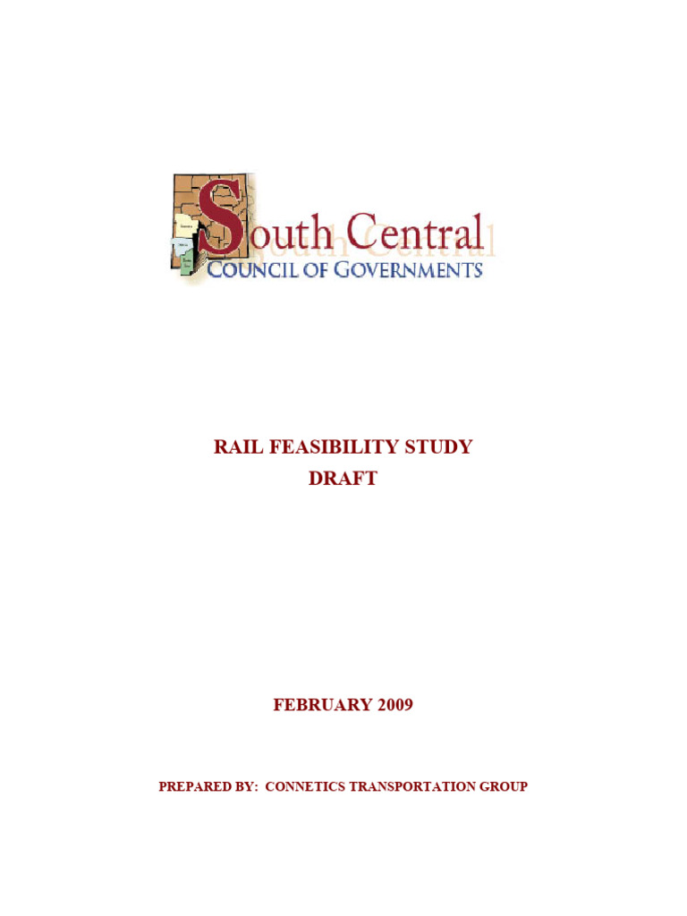 Rail Feasibility Study Draft | PDF | Public Transport | Rail Transport