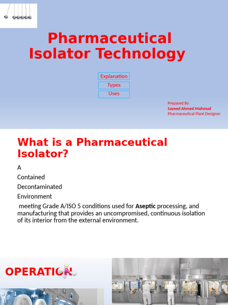 Pharmaceutical Isolator Technology | PDF | Technology & Engineering