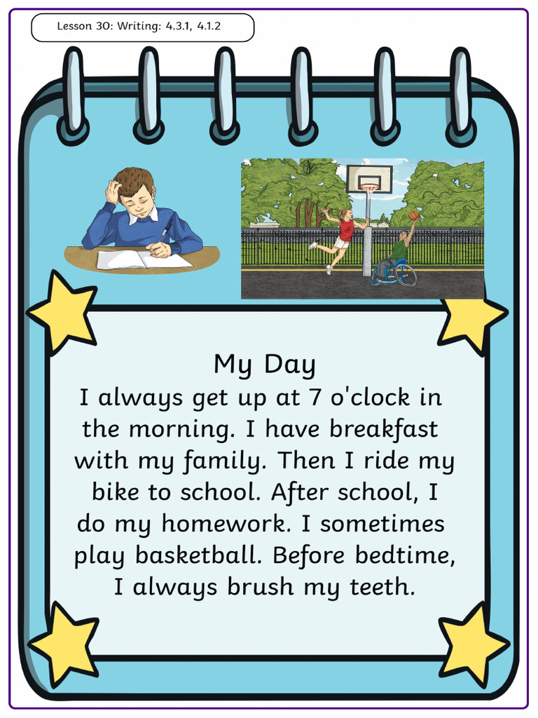 Lesson 30 Y3 Writing - Daily Routine | PDF