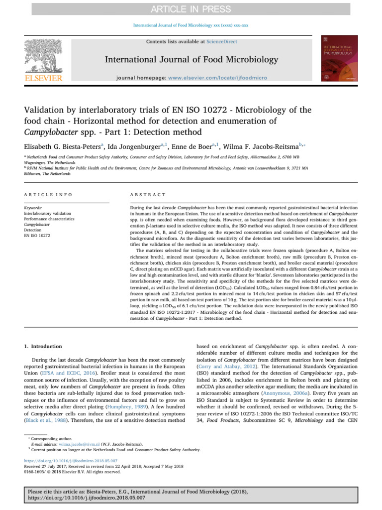 Campylobacter Validation PDF | PDF | Sensitivity And Specificity ...