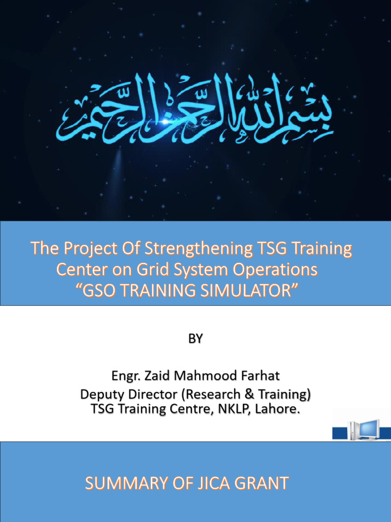 GSO Training Simulator by Engr. Zaid Mahmood Farhat | PDF | Technology & Engineering
