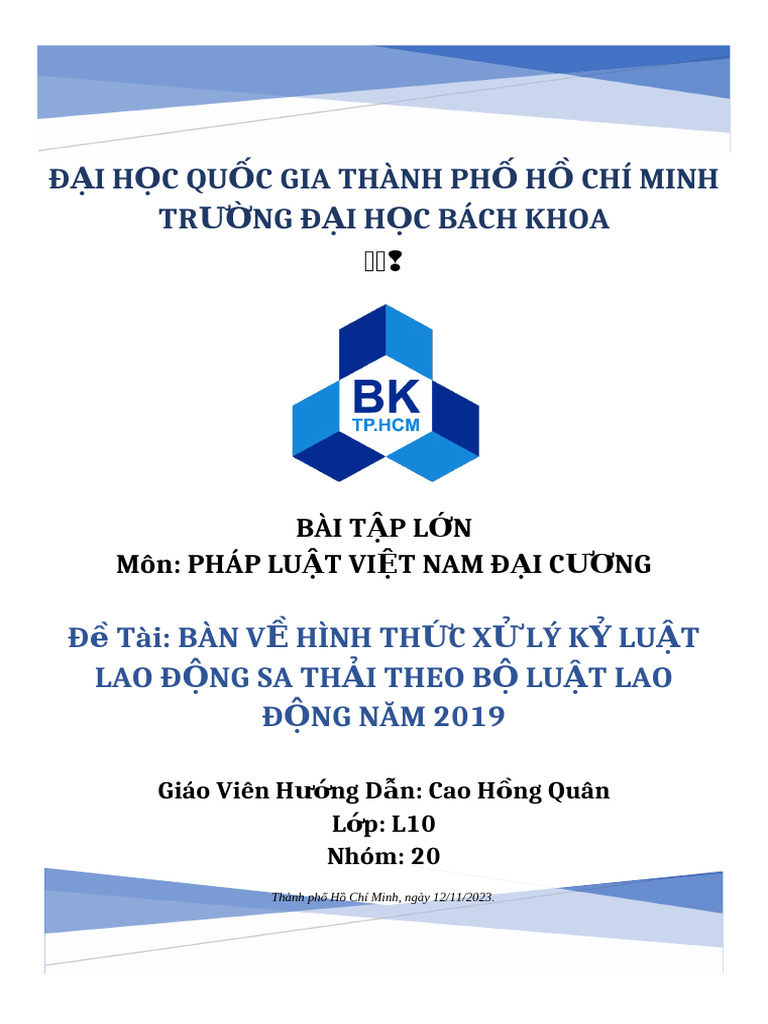 Đ I H C Qu C Gia Thành PH H Chí Minh TR Ngđihcbáchkhoa | PDF