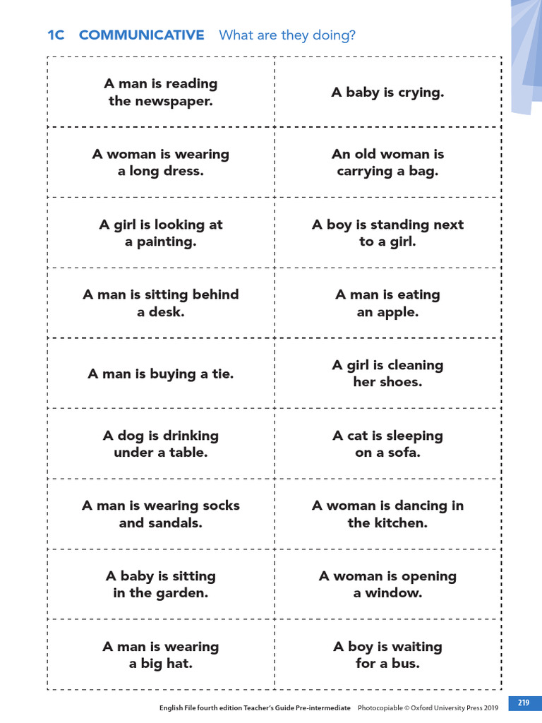 EnglishFile4e Pre-Intermediate TG PCM Comm 1C | PDF | Clothing | Fashion