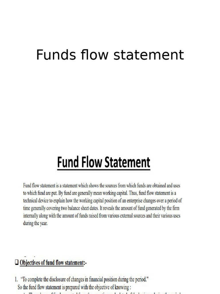Funds Flow Statement | PDF