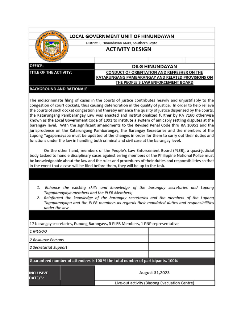 KP Refresher Training 2023 | PDF | Public Law | Government