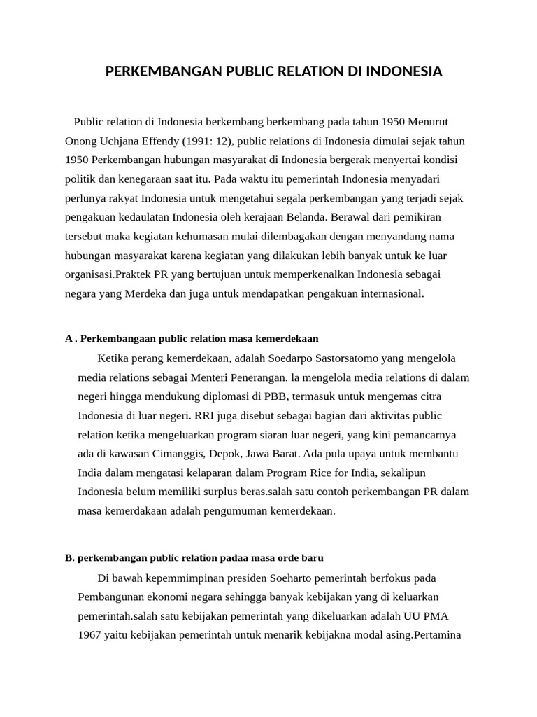 Sejarah Public Relations | PDF
