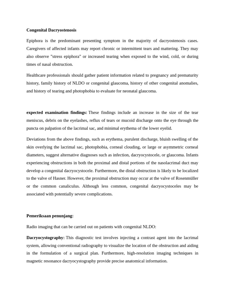 Congenital NLDO Ringkas | PDF | Medical Imaging | Magnetic Resonance ...