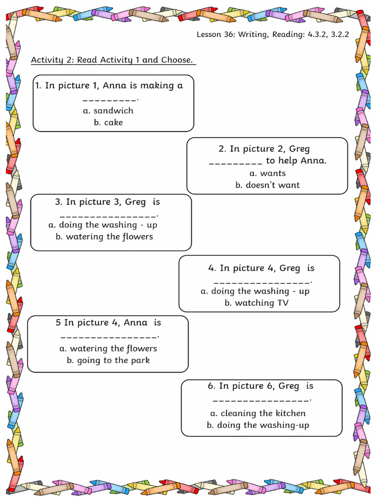 Y3 Lesson 36 - Reading Worksheet | PDF