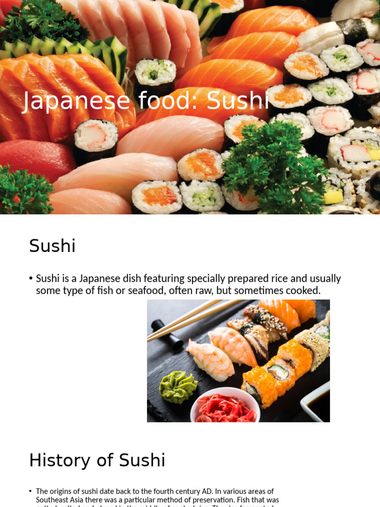 Sushi | PDF | Cooking, Food & Wine