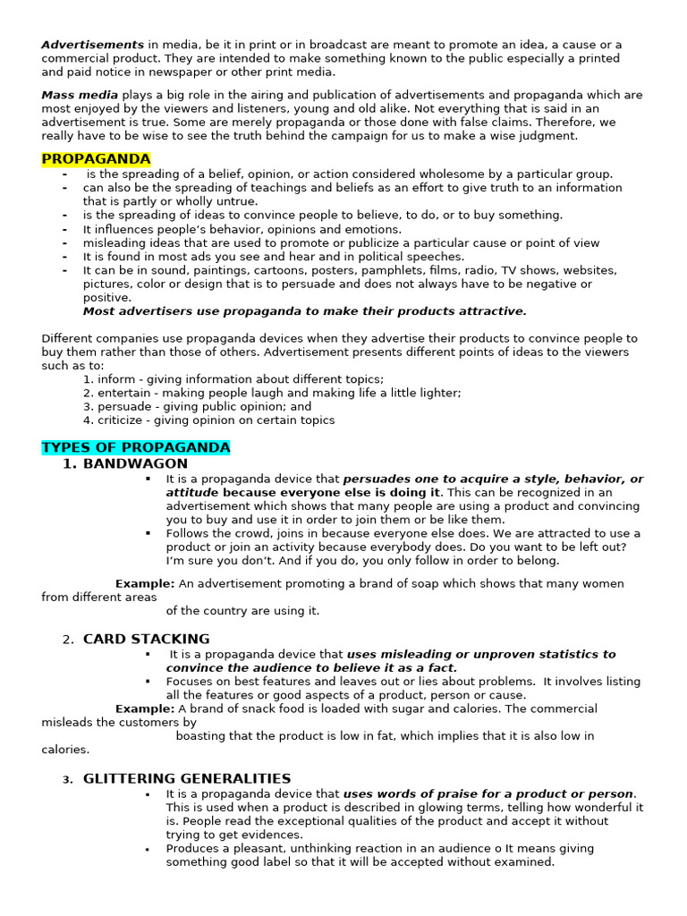 Understanding Propaganda in Advertising | PDF | Propaganda | Advertising