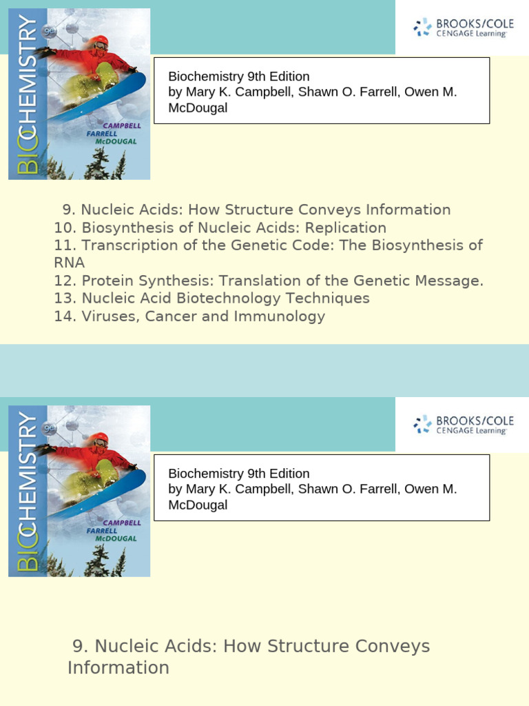 강의용 자료-Molecular Biology - 1. Nucleic Acids-Campbell6e - Ch9 | PDF ...