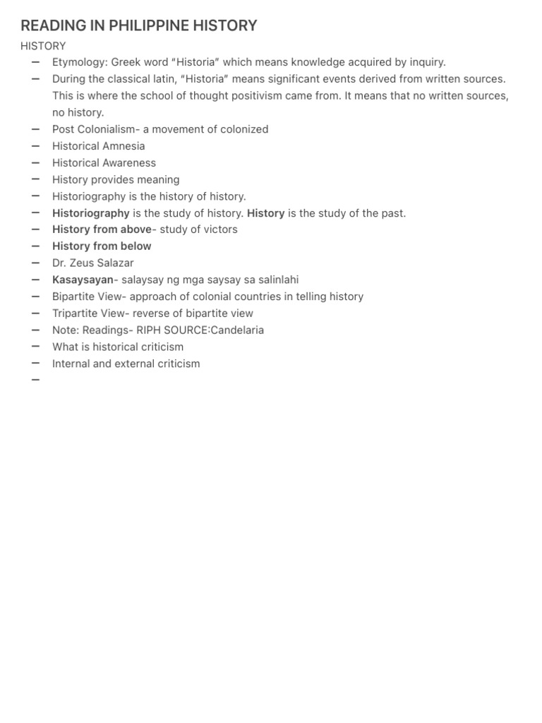 Philippine History Overview and Concepts | PDF