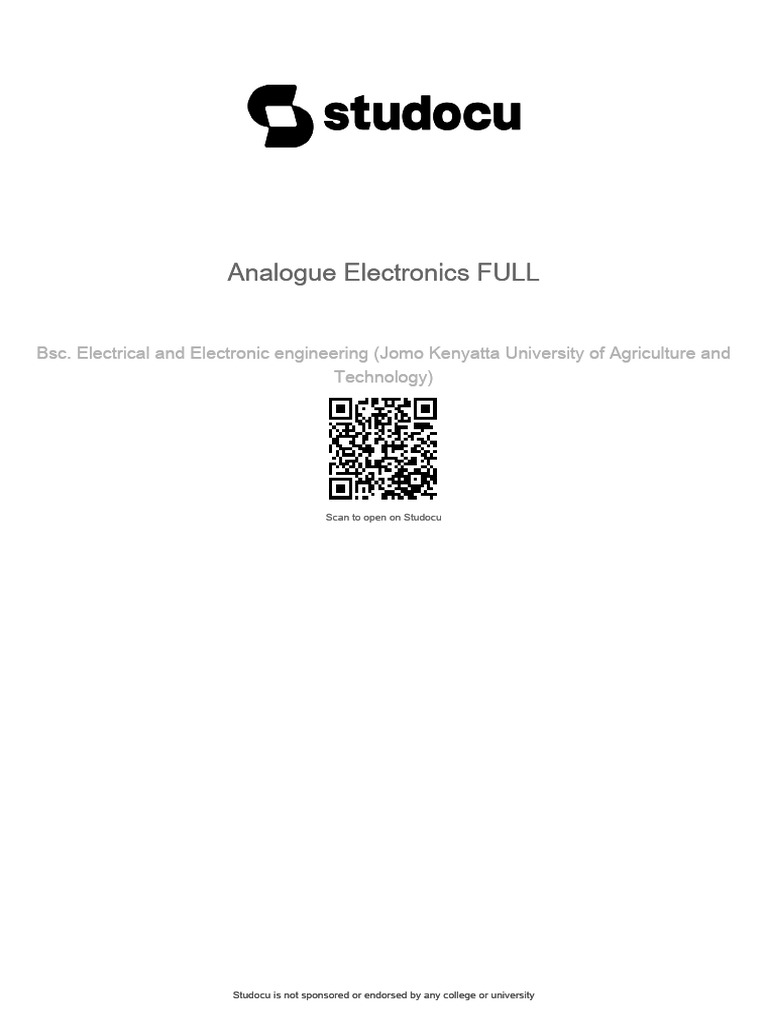 Analogue Electronics Full | PDF | Semiconductors | Doping (Semiconductor)