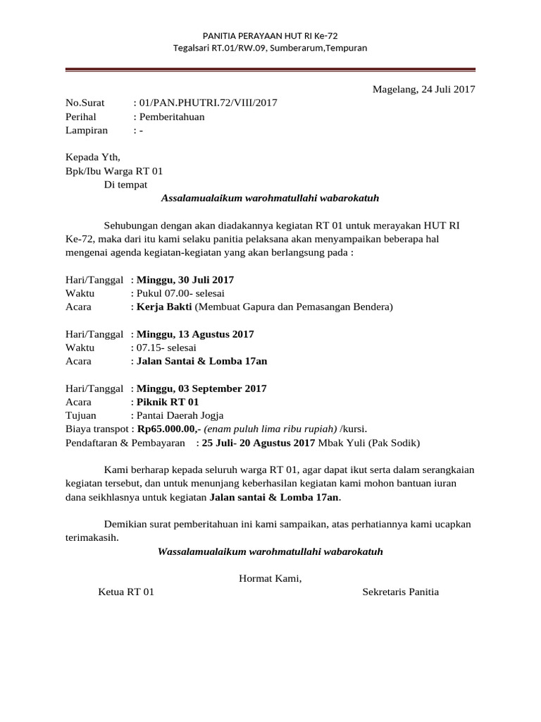 Surat 17an Oke | PDF | Perjalanan