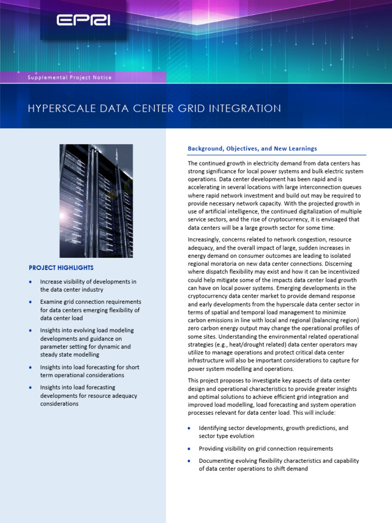 Hyperscale Data Center Grid Integration | PDF | Data Center ...