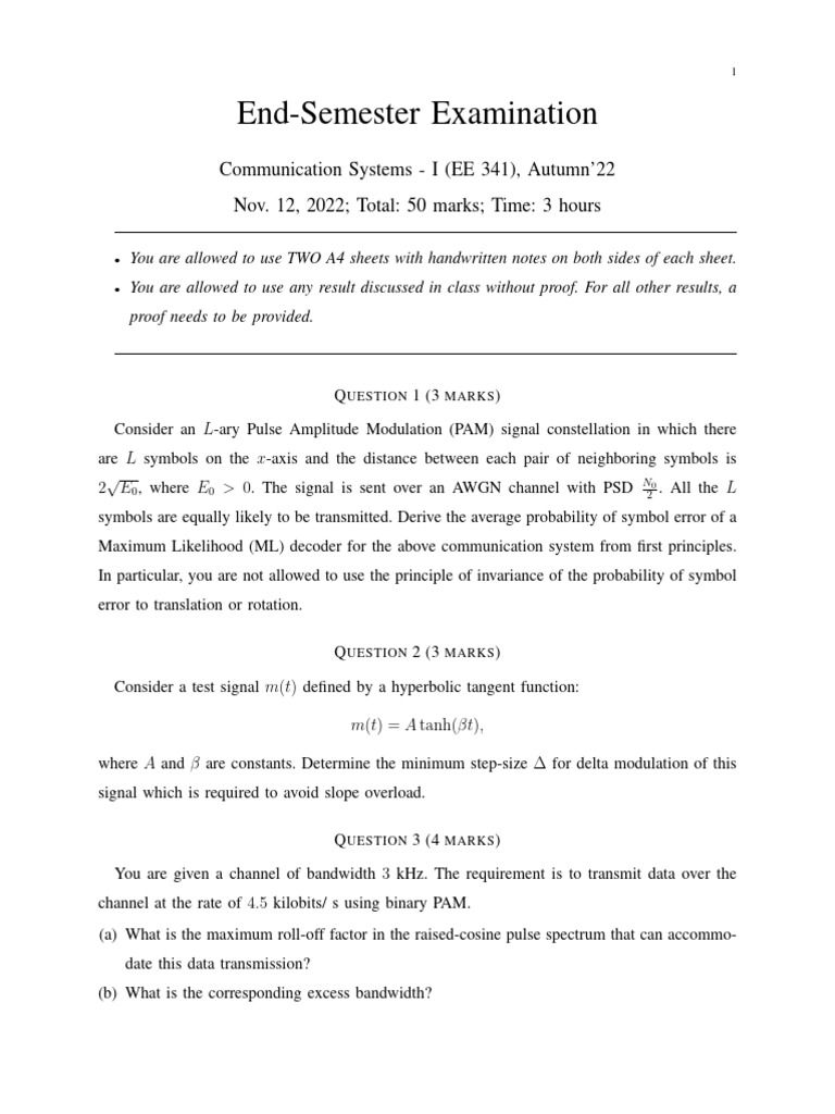 Endsem 2022 | PDF | Detector (Radio) | Filter (Signal Processing)